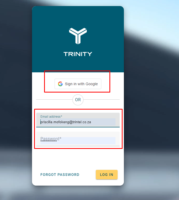 Setting up your password